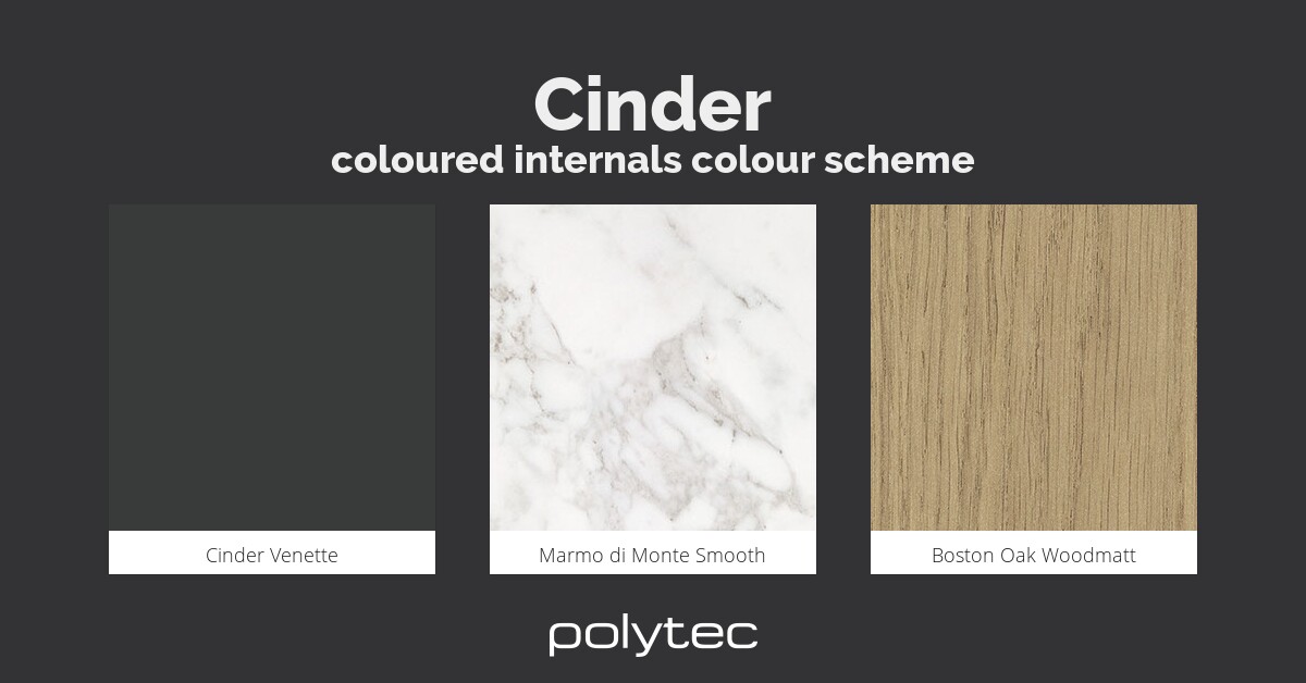 Cinder - coloured internals colour scheme / Colour Collections / Polytec